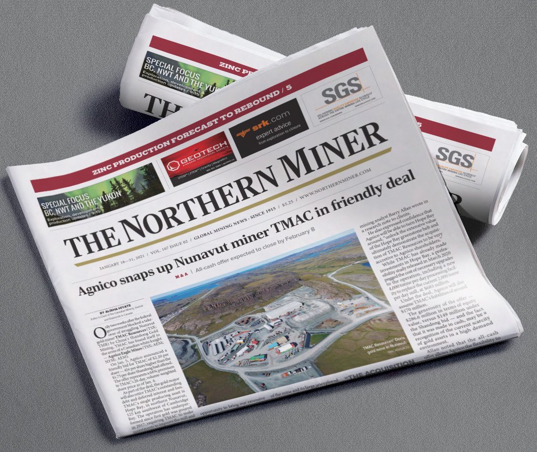 Important notice: The Northern Miner print edition to be published ...